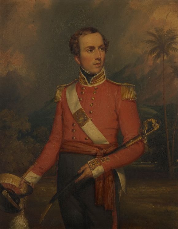 Bonhams : Turnham Burton (19th Century) 'Portrait of Capt. J. Hunt of ...
