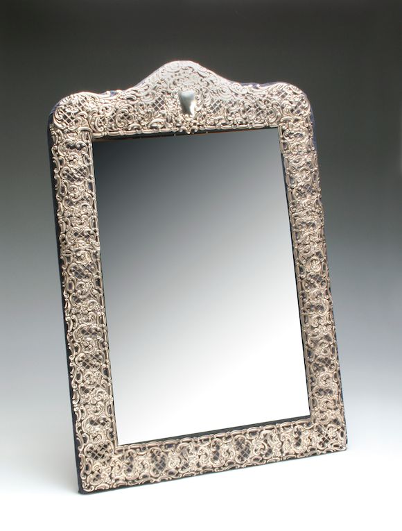 Bonhams : A Victorian silver mounted dressing table mirror by H ...
