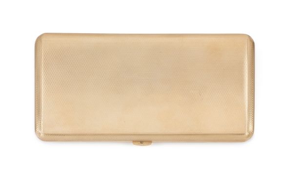 Bonhams : A gold cigar box,