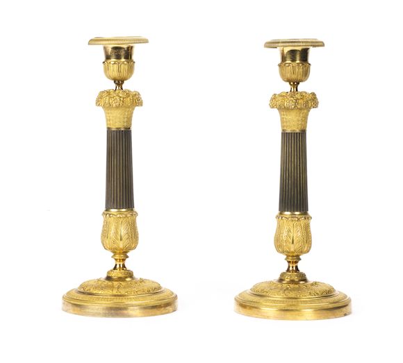 Bonhams : A pair of French 19th century gilt and patinated bronze ...
