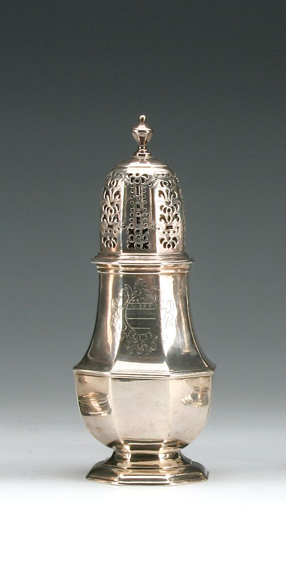 Bonhams : A George I octagonal caster by Charles Adam, London 1718,