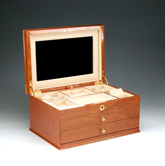 Bonhams : Faberge A contemporary walnut and burr walnut rectangular ...