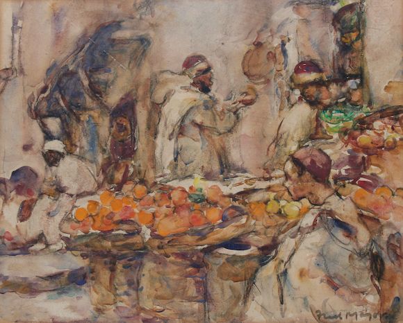 Bonhams : William Frederick Mayor (1865-1916) Fruit Sellers, Morocco,