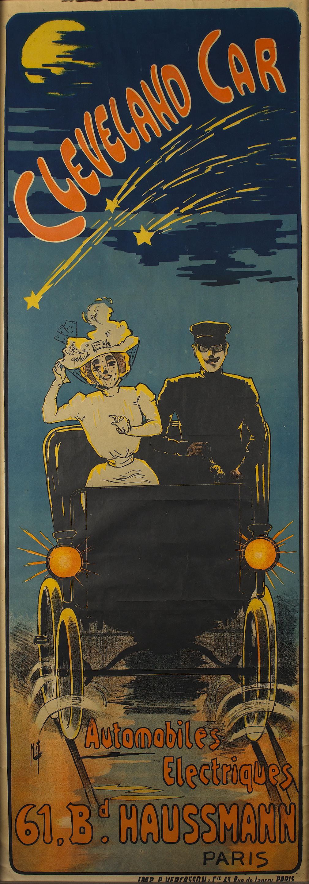Bonhams Cars : A 'Cleveland Car - Automobiles Electriques' colour ...