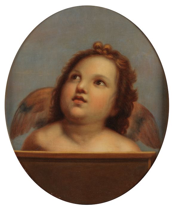 Bonhams : After Raphael Detail of a cherub's head from The Madonna of ...