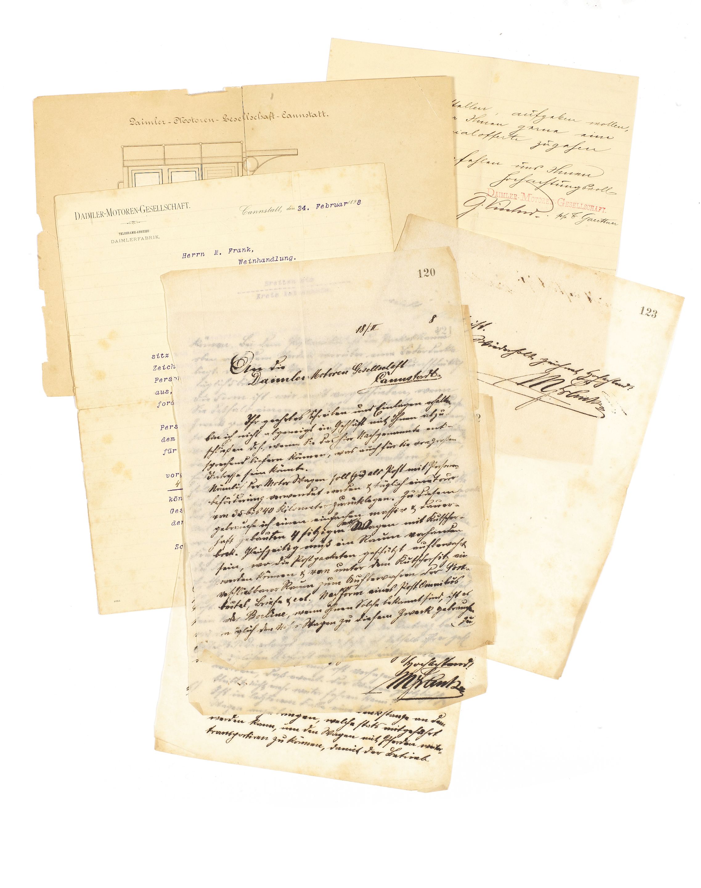 Bonhams Cars : A lot of correspondence and ephemera relating to turn of the century Daimler ...