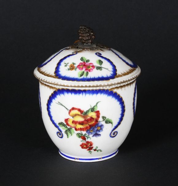 Bonhams : A Sèvres sugar bowl and cover Circa 1766.
