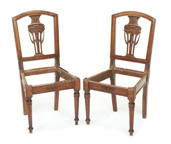 Bonhams : A set of four early 19th century Italian carved walnut child ...