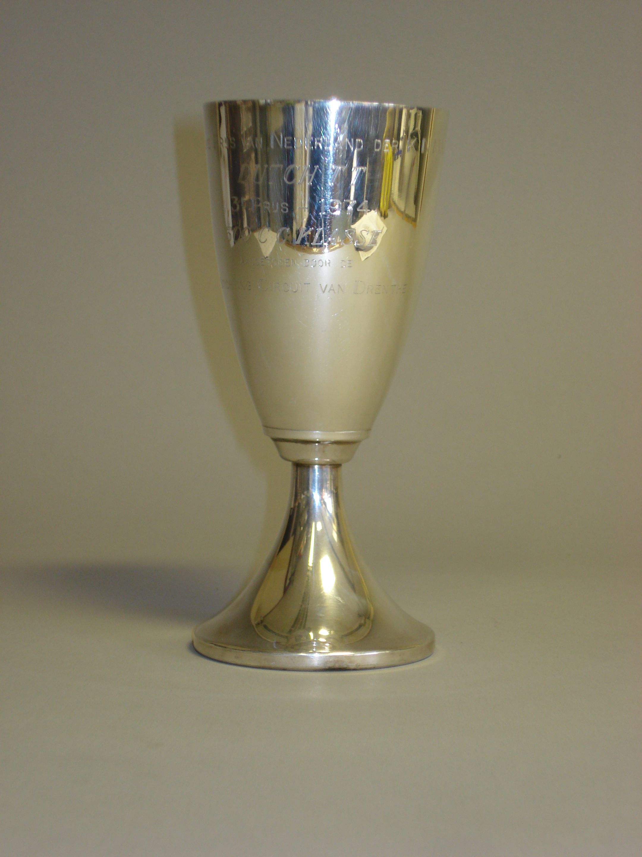 Bonhams Cars : A 1974 Dutch TT trophy cup,