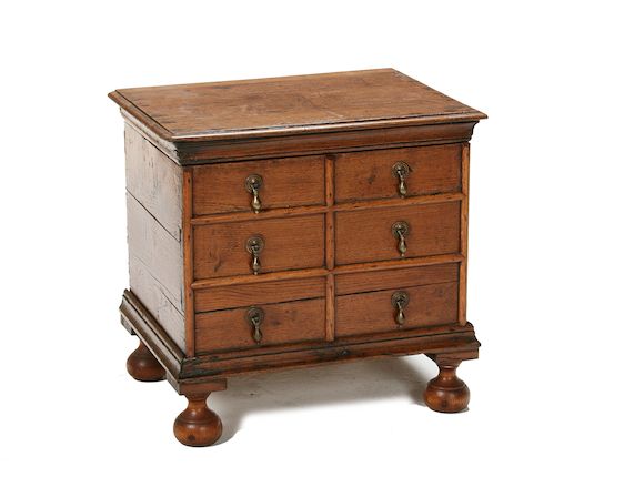 Bonhams : An early 18th century oak close stool