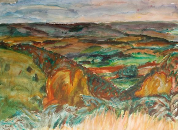 Bonhams : Hans Schwarz (British, 1922-2003) 'Breedons from Staple Plain ...