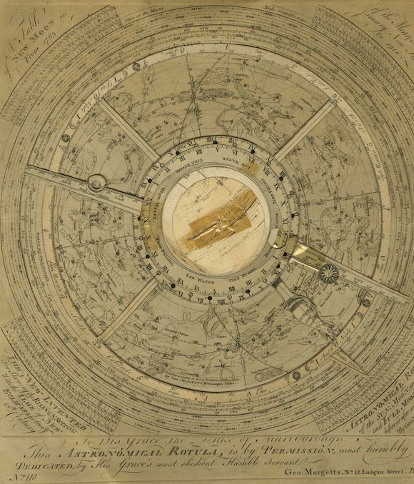 Bonhams : A rare George Margetts printed card Astronomical Rotula ...