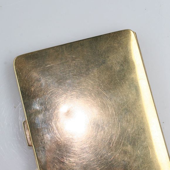 Bonhams : A 9ct gold cigarette case