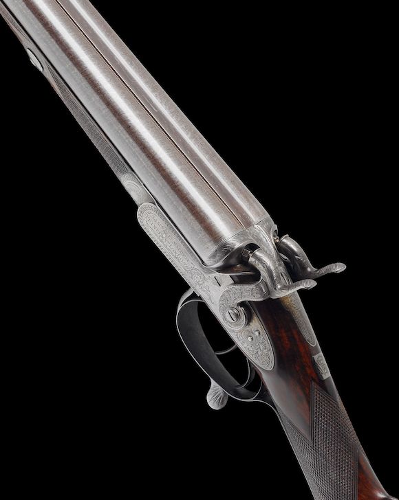 Bonhams : A 12-bore sidelock hammer gun by S. & C. Smith, no. 6276/2037