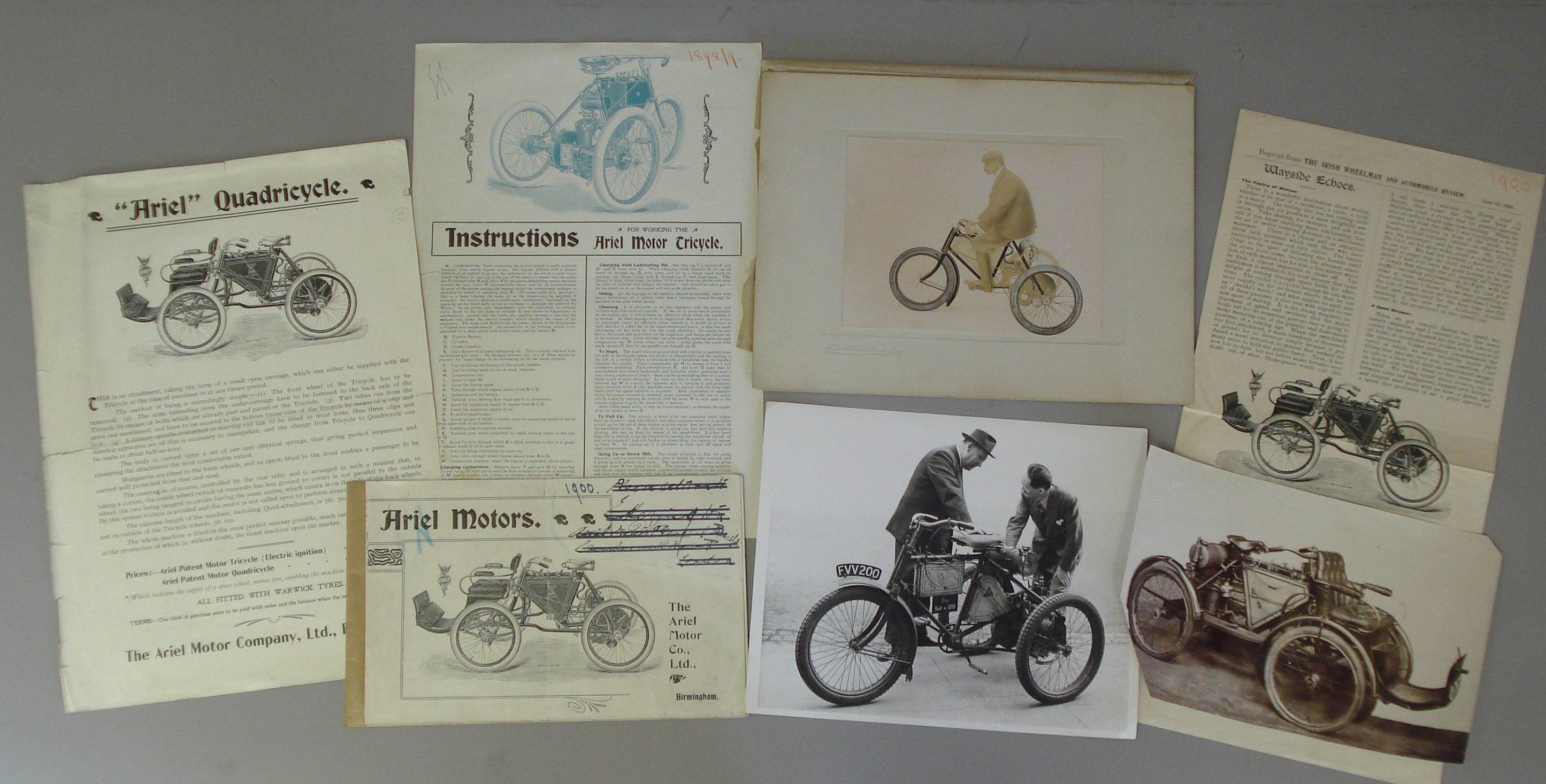 Bonhams Cars : A sales booklet and ephemera relating to early Ariel ...
