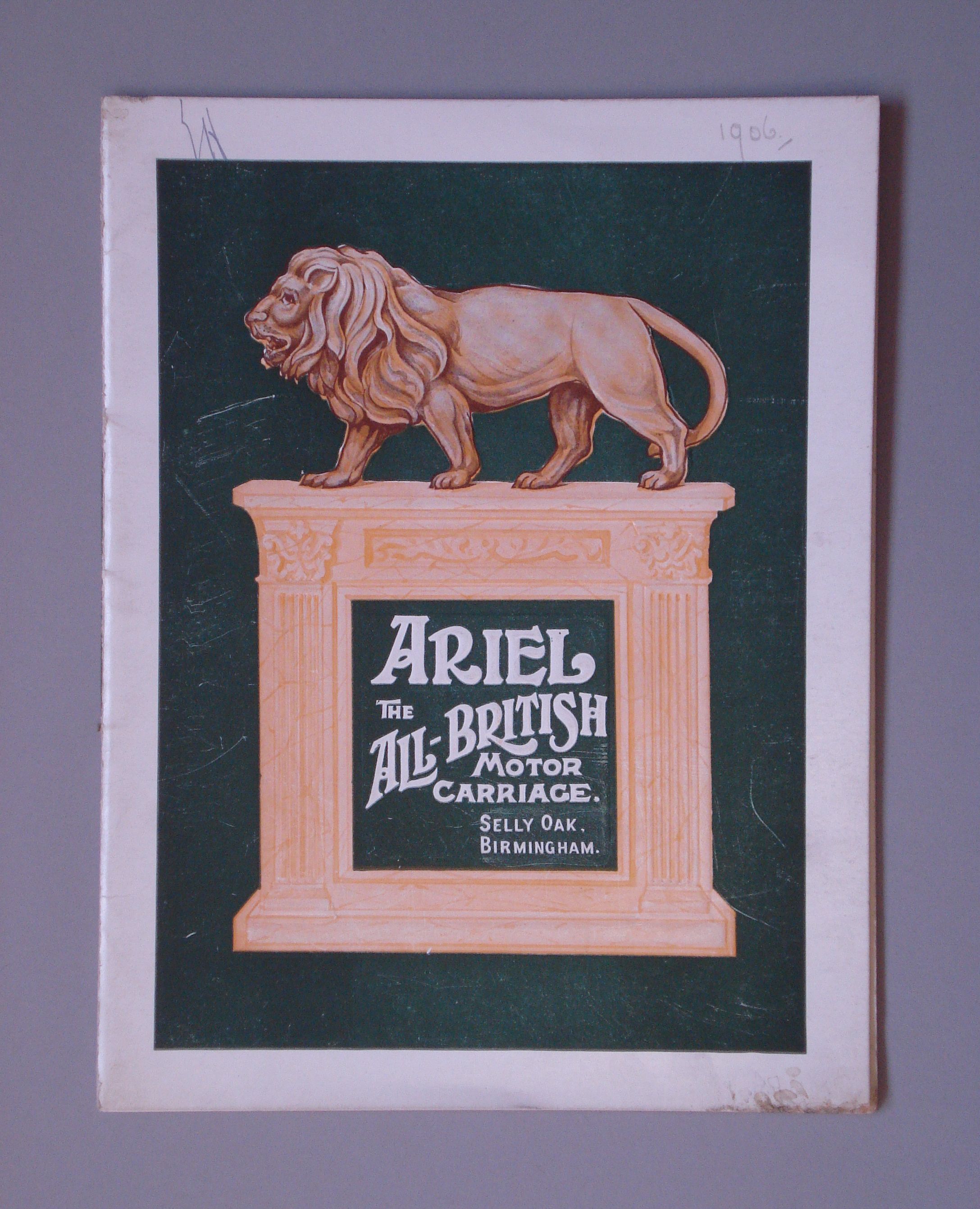 Bonhams Cars : A 1906 Ariel-Simplex All British Motor Carriage sales brochure,