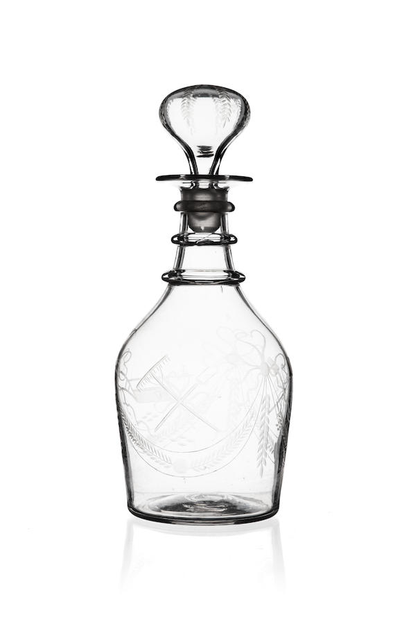 Bonhams An Engraved Irish Decanter Probably Late 19th Century