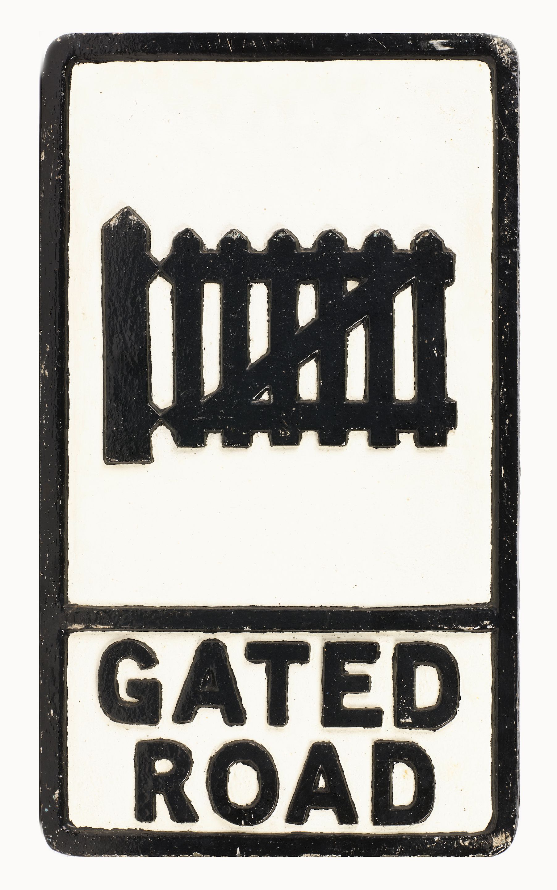Bonhams Cars : A Yorkshire 'Gated Road' cast iron sign,