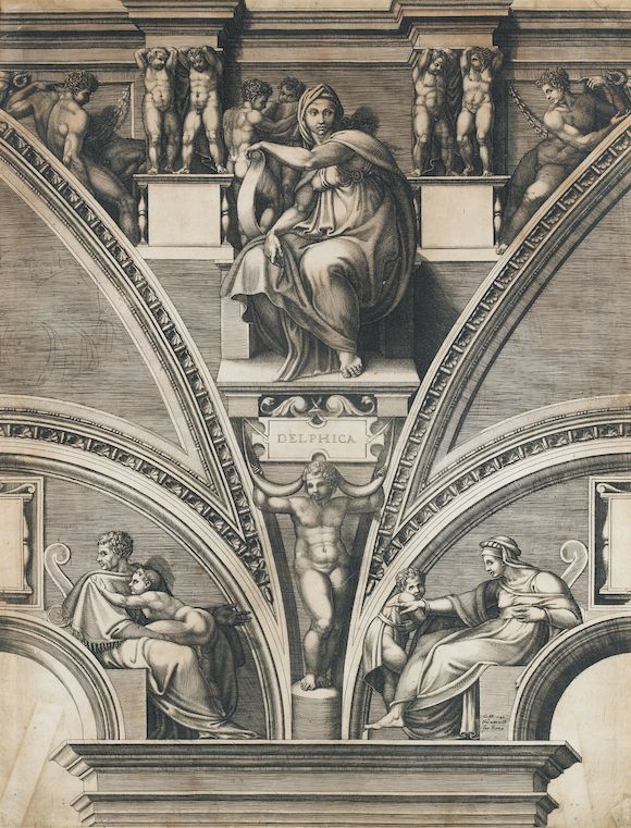 Bonhams : Giorgio Mantovano Ghisi (Italian, 1520-1582) Prophets and ...