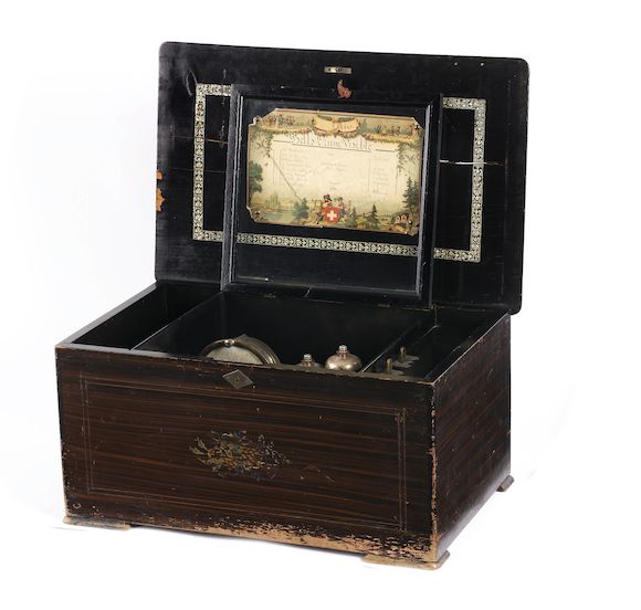 Bonhams : A 'Bell Drum Visible' musical box playing eight airs, circa 1893,