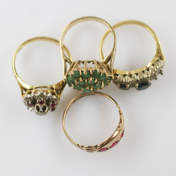 Bonhams : A collection of four rings, (4)