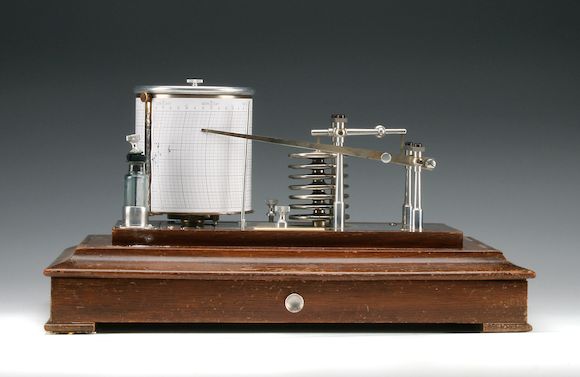 Bonhams : An early 20th Century oak-cased barograph Pollock & Stewart ...
