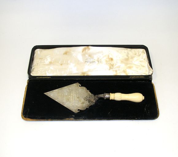 Bonhams : A Victorian silver mounted ivory page turner, by Henry ...