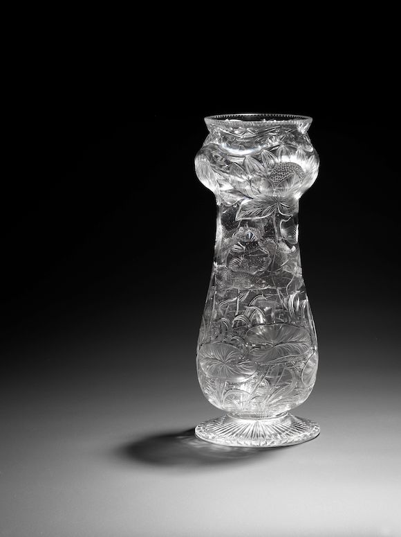 Bonhams : A fine and large Thomas Webb and Son vase engraved by William ...