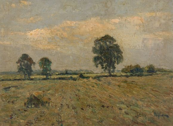 Bonhams : James Kidwell Popham (British, born 1884) Panoramic farmland view