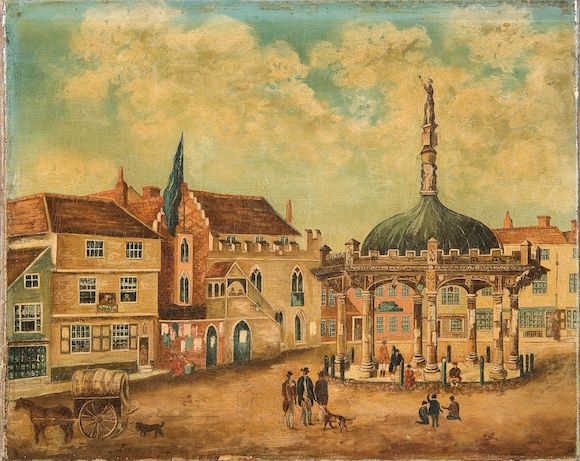 Bonhams : Circle of George Frost (British, 1754-1821) Ipswich Cornhill