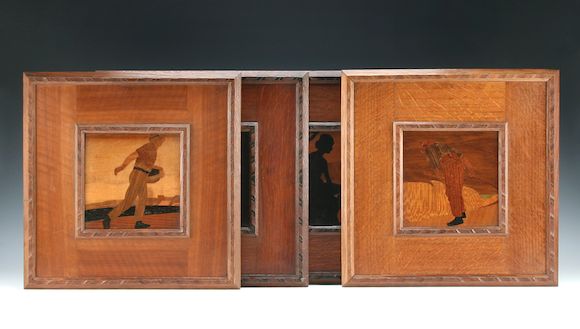 Bonhams : Four early 20th Century marquetry panelsFor A. J. Rowley, The ...