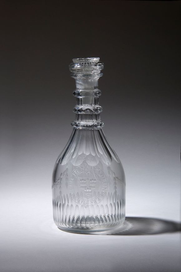Bonhams : An early 19th century Regimental bottle decanter and stopper ...