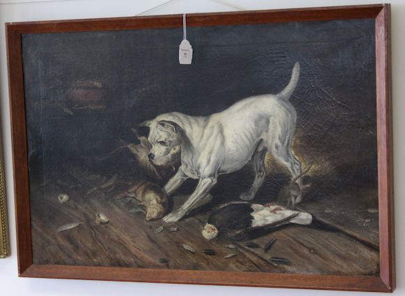 Bonhams : British School, 19th Century Staffordshire bull terrier ...