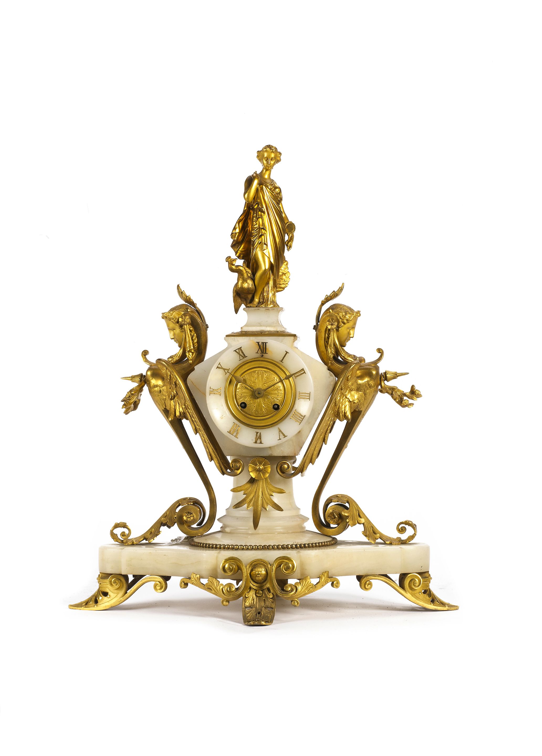 Bonhams : A French late 19th/early 20th century onyx and gilt bronze ...