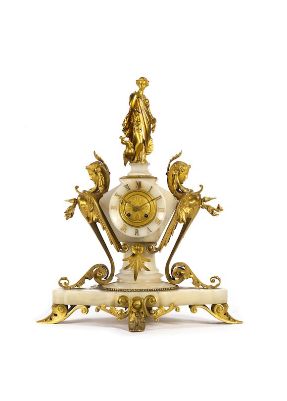 Bonhams : A French late 19th/early 20th century onyx and gilt bronze ...