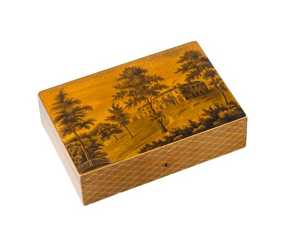 Bonhams : An early 19th century Mauchline Ware sycamore and pen work ...