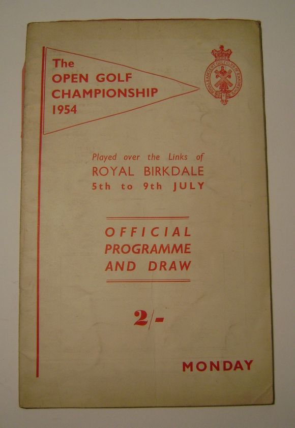 Bonhams : A 1954 Open Championship programme (Royal Birkdale)