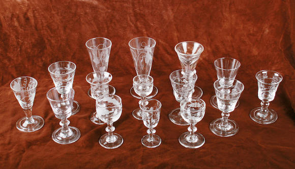 Bonhams A Pair Of Ale Glasses Earlymid 19th Century