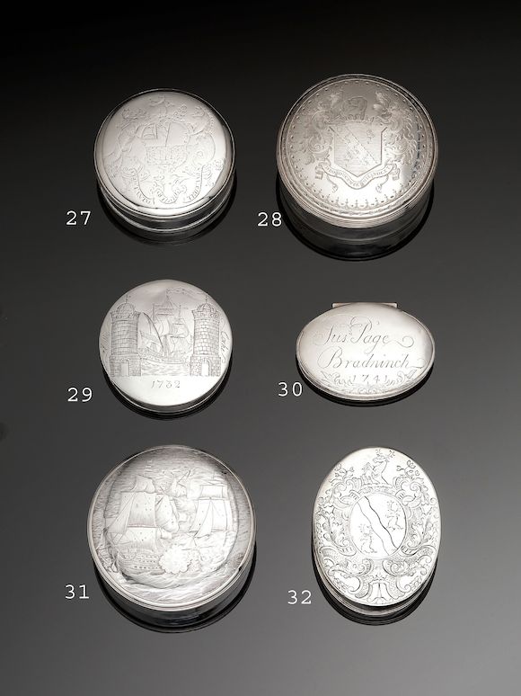 Bonhams : An early 18th century Britannia standard silver snuff box ...