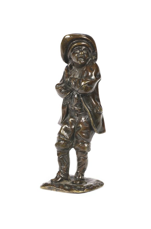 Bonhams : An 18th century Dutch bronze figure of a beggar