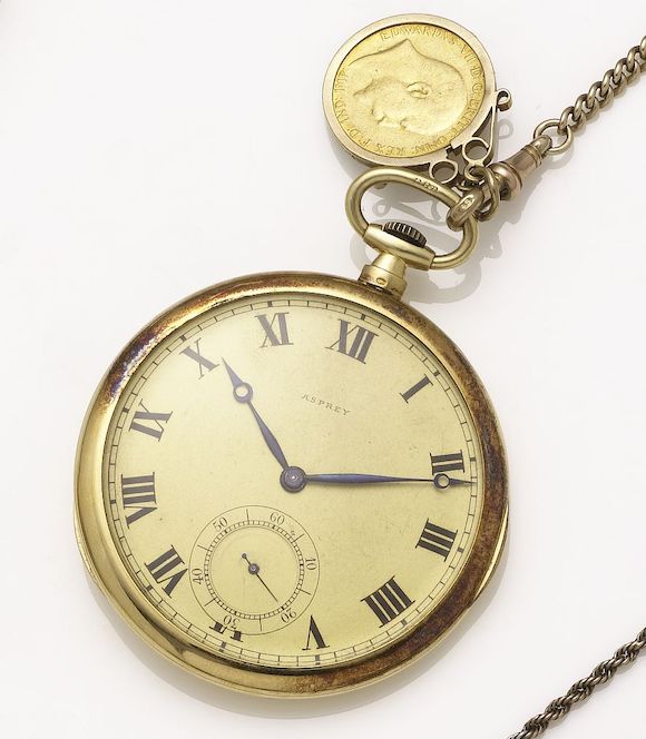 Bonhams : Swiss. An early 20th century 18ct gold manual wind pocket ...