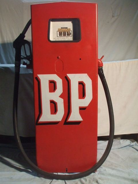Bonhams Cars : A small Gilbarco petrol pump,