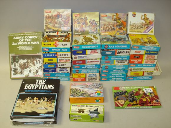 Bonhams : Airfix 20mm scale boxed sets of figures 800 approx in 43 ...