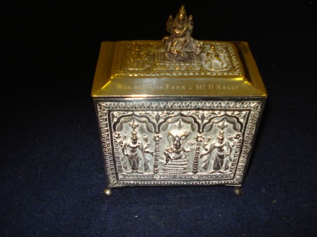 Bonhams : An early 20th Century Indian tea caddy, of rectangular box ...