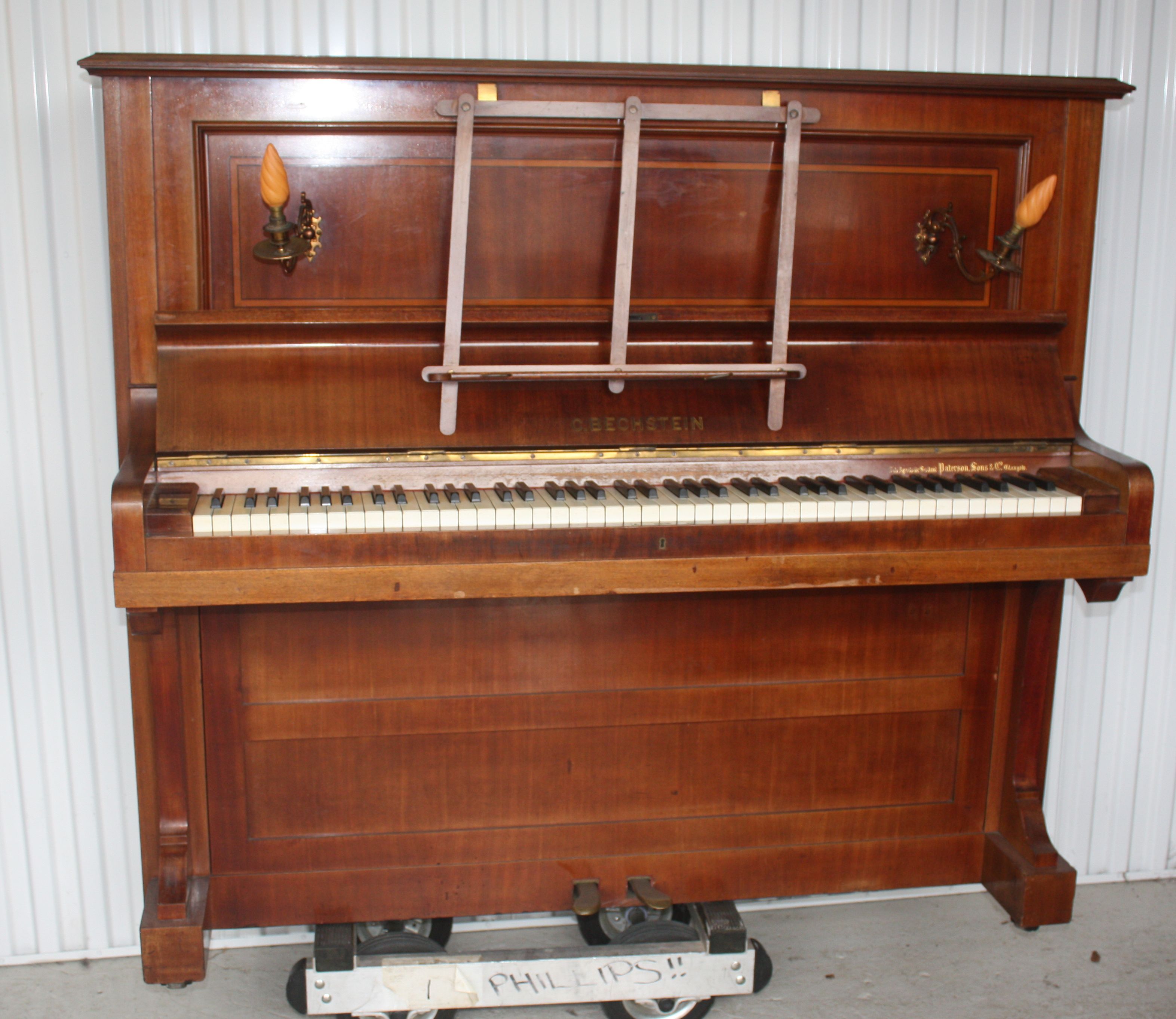 Bonhams : An upright overstrung piano