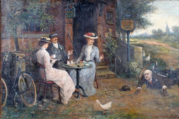 Bonhams : Circle of Albert Ludovici, Jnr. (British, 1852-1932) Cyclist ...
