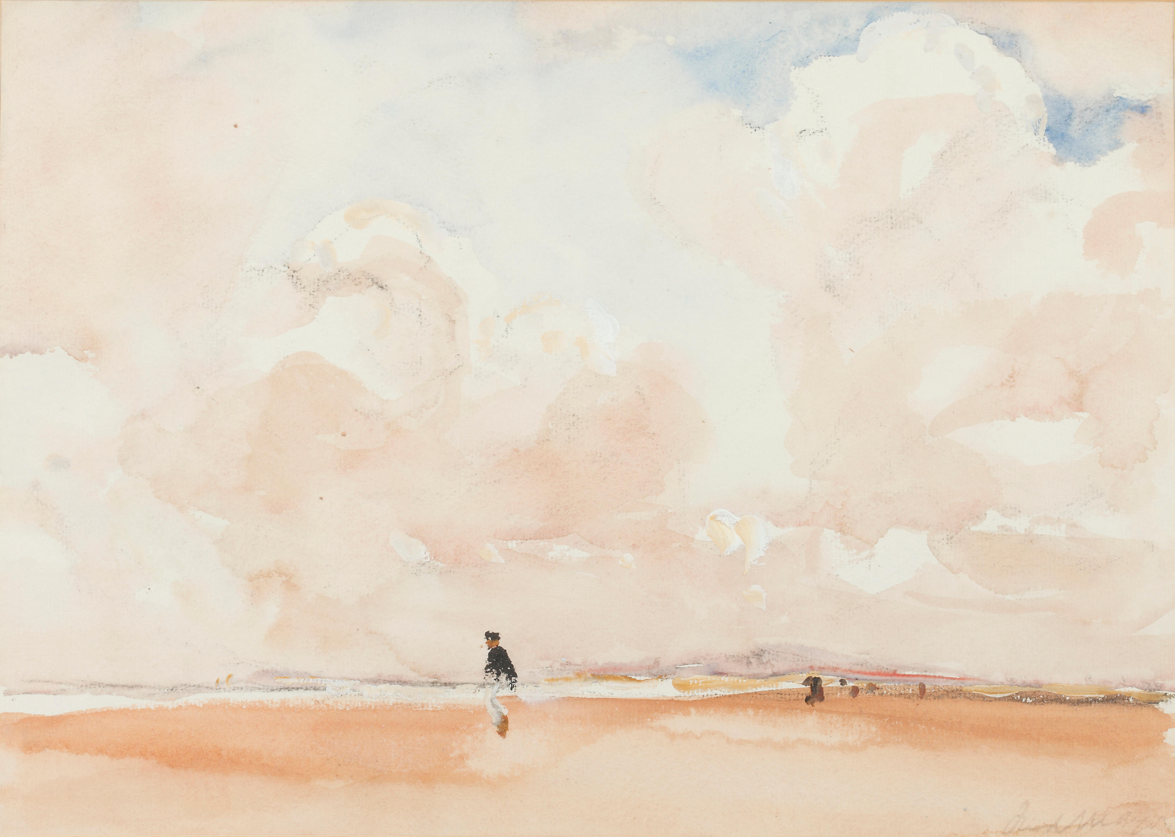 Bonhams Fred Mayor British 1865 1916 Figure On A Beach