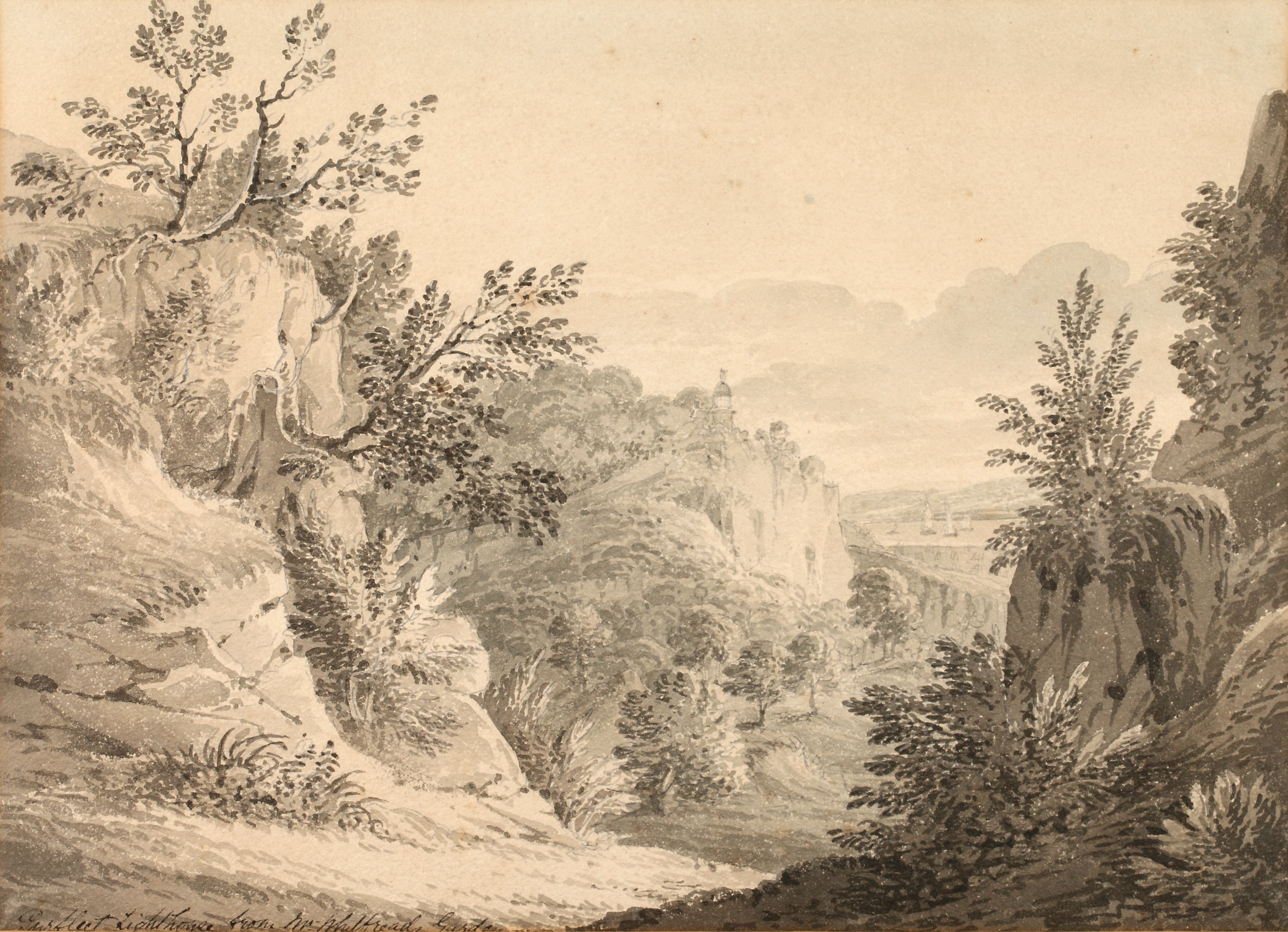 Bonhams : James (Rev.) Bourne (British, 1773-1854) Purfleet Lighthouse ...