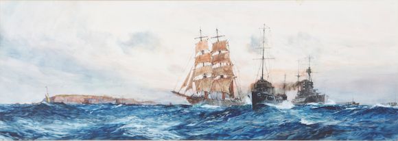 Bonhams : Charles Edward Dixon, R.I. (British, 1872-1934) "Off the Lizard"