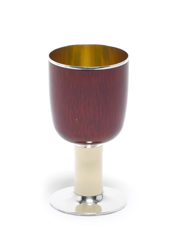 Bonhams : GERALD BENNEY A silver and enamelled goblet, London 1972 ...